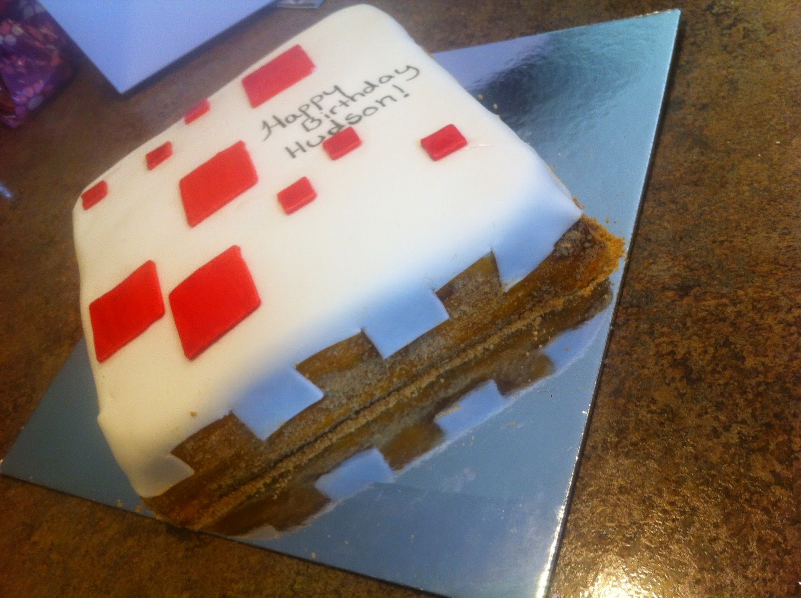 Cakes and Bakes: Minecraft Cake Cake / Hudson's 10th Birthday